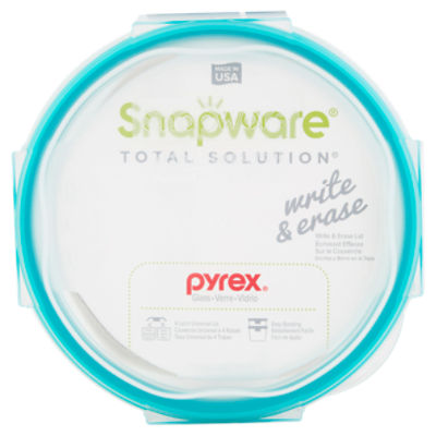 Pyrex Snapware Total Solution 4 Cup Glass Food Storage with Write ...