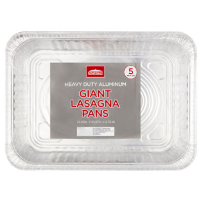 Chef Elect Heavy Duty Aluminum Giant Lasagna Pans, 5 count - Price Rite
