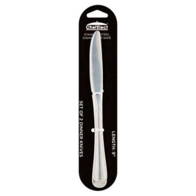 Chef Elect Stainless Steel Dinner Knives, 2 count - ShopRite