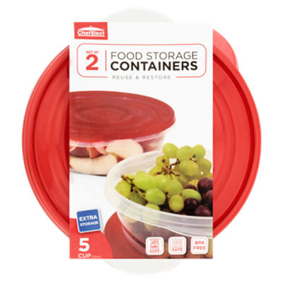Chef Elect 5 Cup Food Storage Containers, 2 count - ShopRite