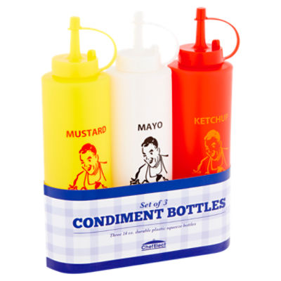 Chef Elect Set of 3 14 oz Condiment Bottles - ShopRite