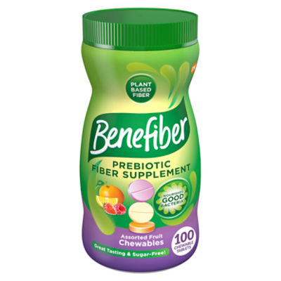 Benefiber Chewable Prebiotic Fiber Supplement Tablets for Digestive ...
