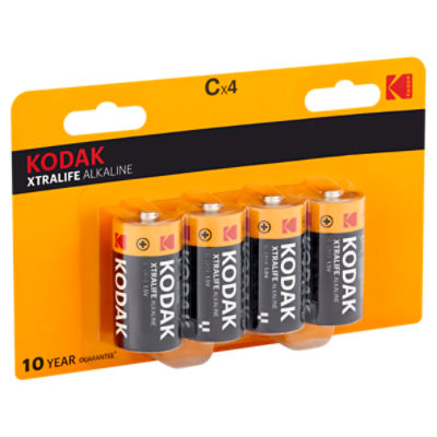 Kodak Xtralife Alkaline 1.5V C Batteries, 4 count - ShopRite