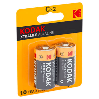 Kodak Xtralife Alkaline 1.5V C Batteries, 2 count - Price Rite