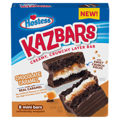 HOSTESS Chocolate Caramel KAZBARS Creamy and Crunchy Layer Bar ...
