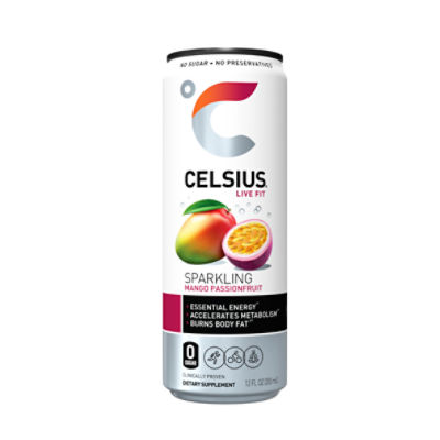 CELSIUS Sparkling Mango Passionfruit, Functional Essential Energy Drink ...