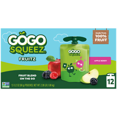 Materne GoGo Squeez Appleberry Fruit on the Go, 3.2 oz, 12 count - The ...