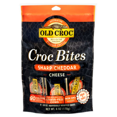 Old Croc Croc Bites Sharp Cheddar Cheese Snacks, 3/4 oz, 8 count - Fairway