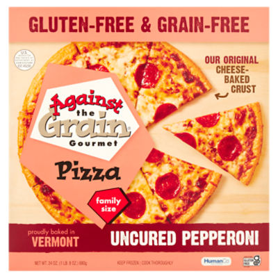 Against the Grain Gourmet Gluten Free Uncured Pepperoni Pizza, 24 oz ...