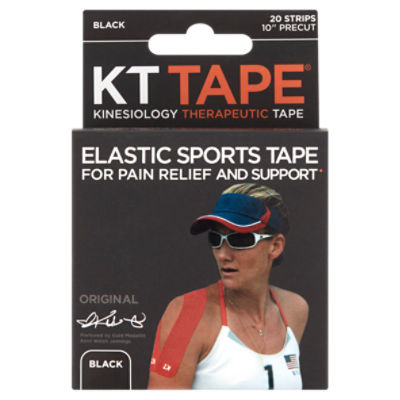 KT Tape Original Black Precut Strips Kinesiology Therapeutic Tape, 20 count - ShopRite