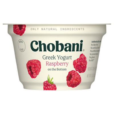 Chobani Nonfat Greek Raspberry on the Bottom Yogurt 5.3 oz - Gourmet