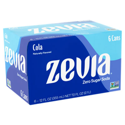 Zevia Cola Zero Sugar Soda, 355 ml, 6 count - Fairway