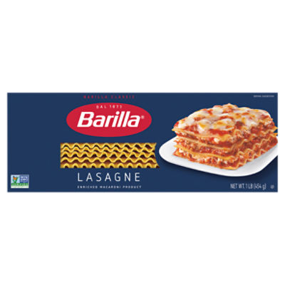 Barilla Wavy Lasagne Pasta, 16 oz. Box - Non-GMO Pasta Made with Durum ...