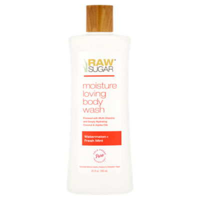 Raw Sugar Watermelon + Fresh Mint Moisture Loving Body Wash, 25 fl oz ...