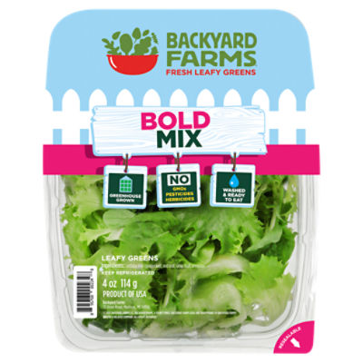 Backyard Farms Bold Mix Leafy Greens, 4 oz - Fairway