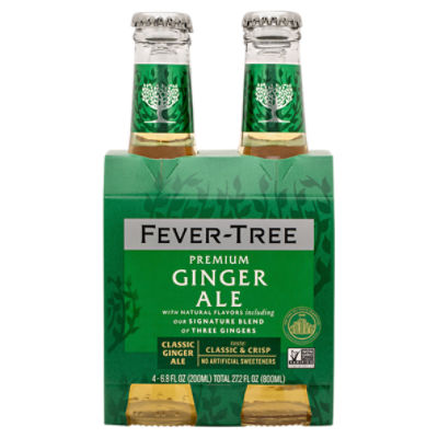 Fever-Tree Premium Classic Ginger Ale, 6.8 fl oz, 4 count - Gourmet