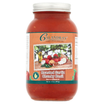 Calandra's Roasted Garlic Chunky Basil Sauce, 32 oz - Fairway