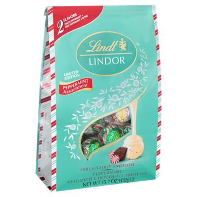 Lindt Lindor Peppermint Assortment Assorted Chocolate Truffles Limited ...