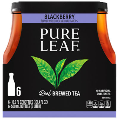 Pure Leaf Real Brewed Tea Blackberry 16.9 Fl Oz, 6 Count - Price Rite