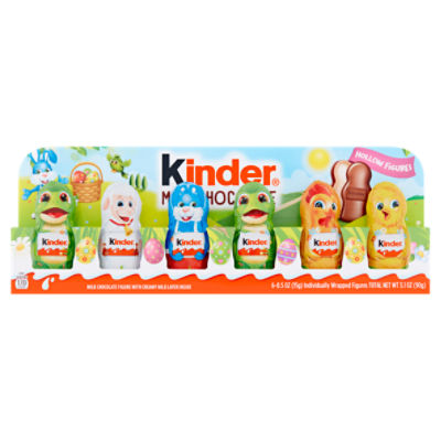 Kinder Hollow Figures Milk Chocolate, 0.5 oz, 6 count - The Fresh Grocer