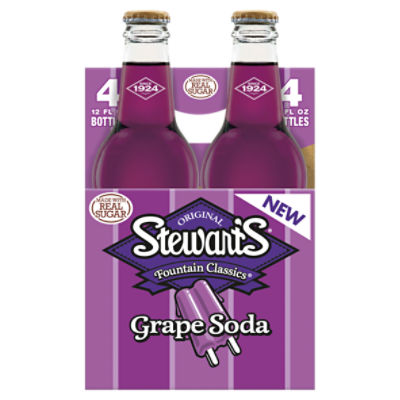 Stewart's Fountain Classics Original Grape Soda, 12 fl oz, 4 count ...