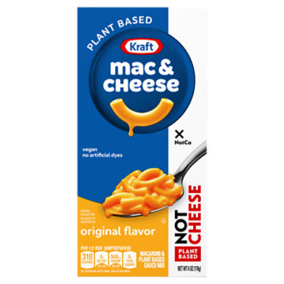 Kraft Mac & Cheese Original Flavor Macaroni & Plant Based Sauce Mix, 6 ...