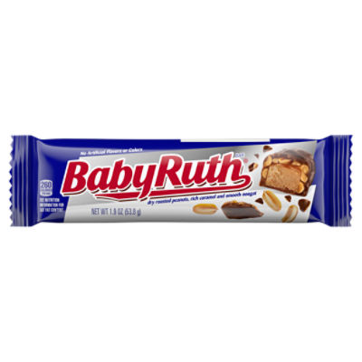 Baby Ruth Dry Roasted Peanuts, Rich Caramel and Smooth Nougat Bar, 1.9 ...