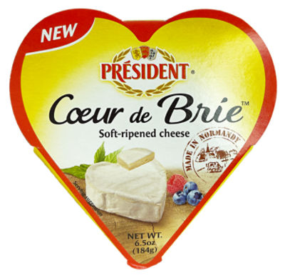 President Coeur De Brie Heart Shaped Brie, 6.5 oz - Fairway