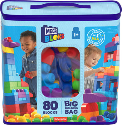 Mega Bloks Big Building Block Assortment - Classic Colors, 80, 1 each ...